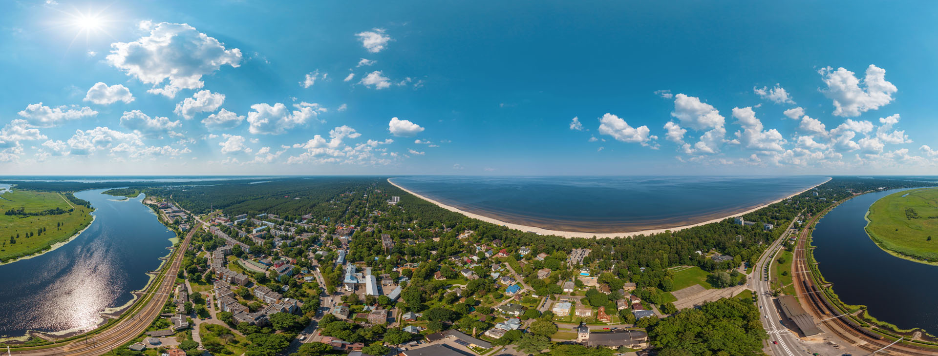 Aerial virtual tour of Jurmala Resort | LATVIA INSIDE - Immersive VR ...