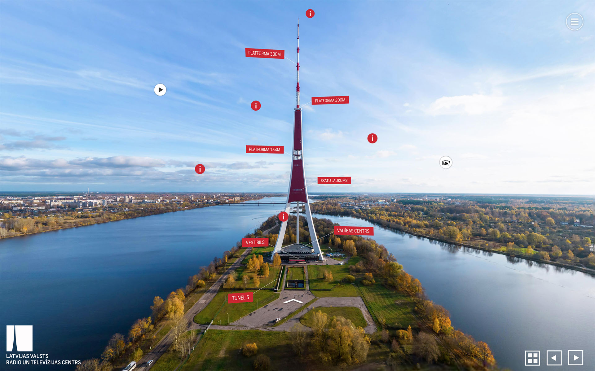 Riga TV Tower - 360° virtual tour - LATVIA INSIDE VR - Discover Latvia ...